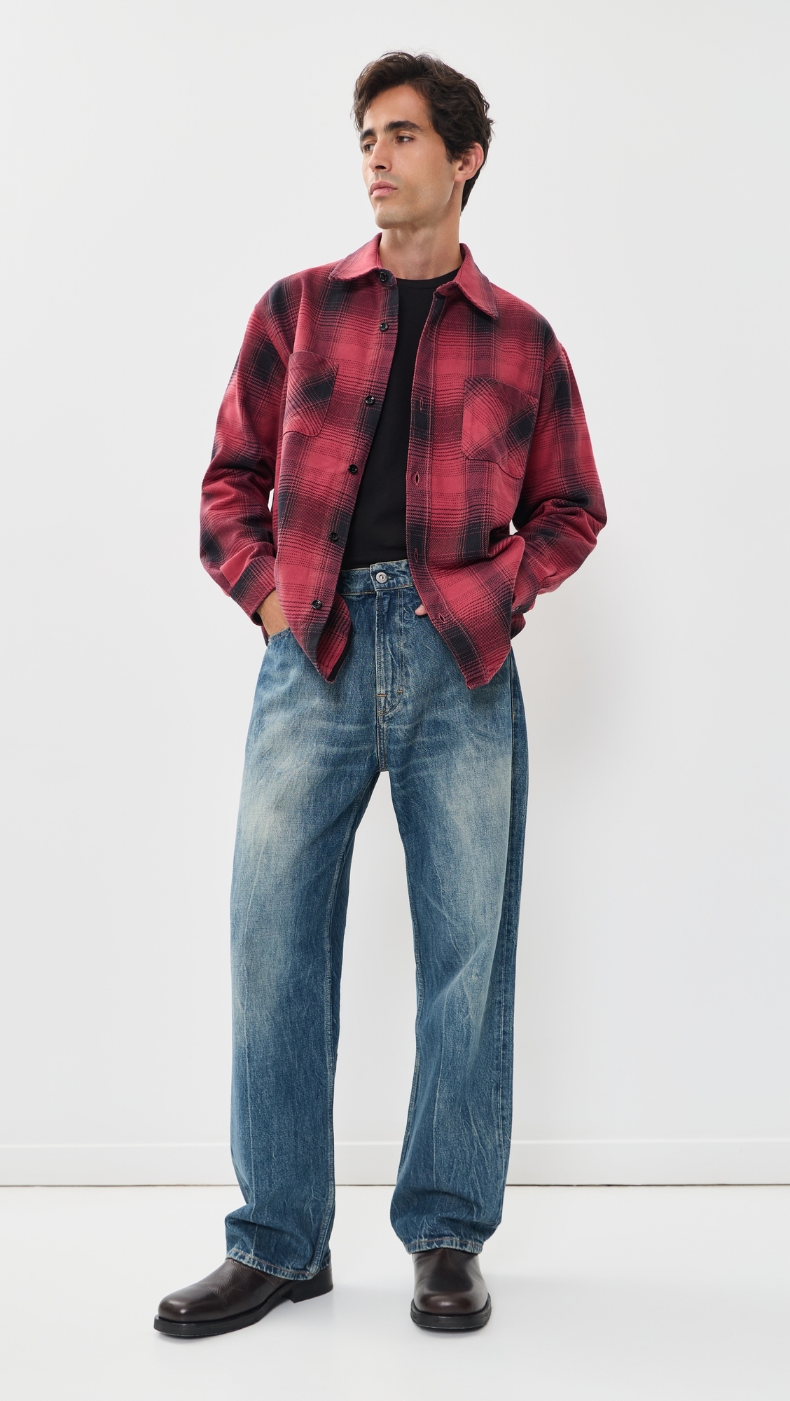 OUR LEGACY bison check whoppin shirt